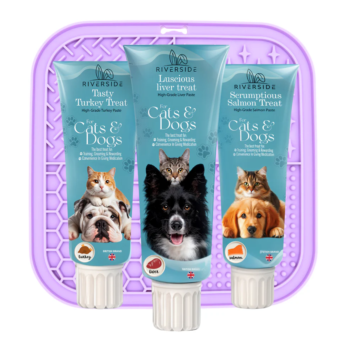 Liver Paste for Dogs & Cats - 3x90g With Lickmat – RiversidePet